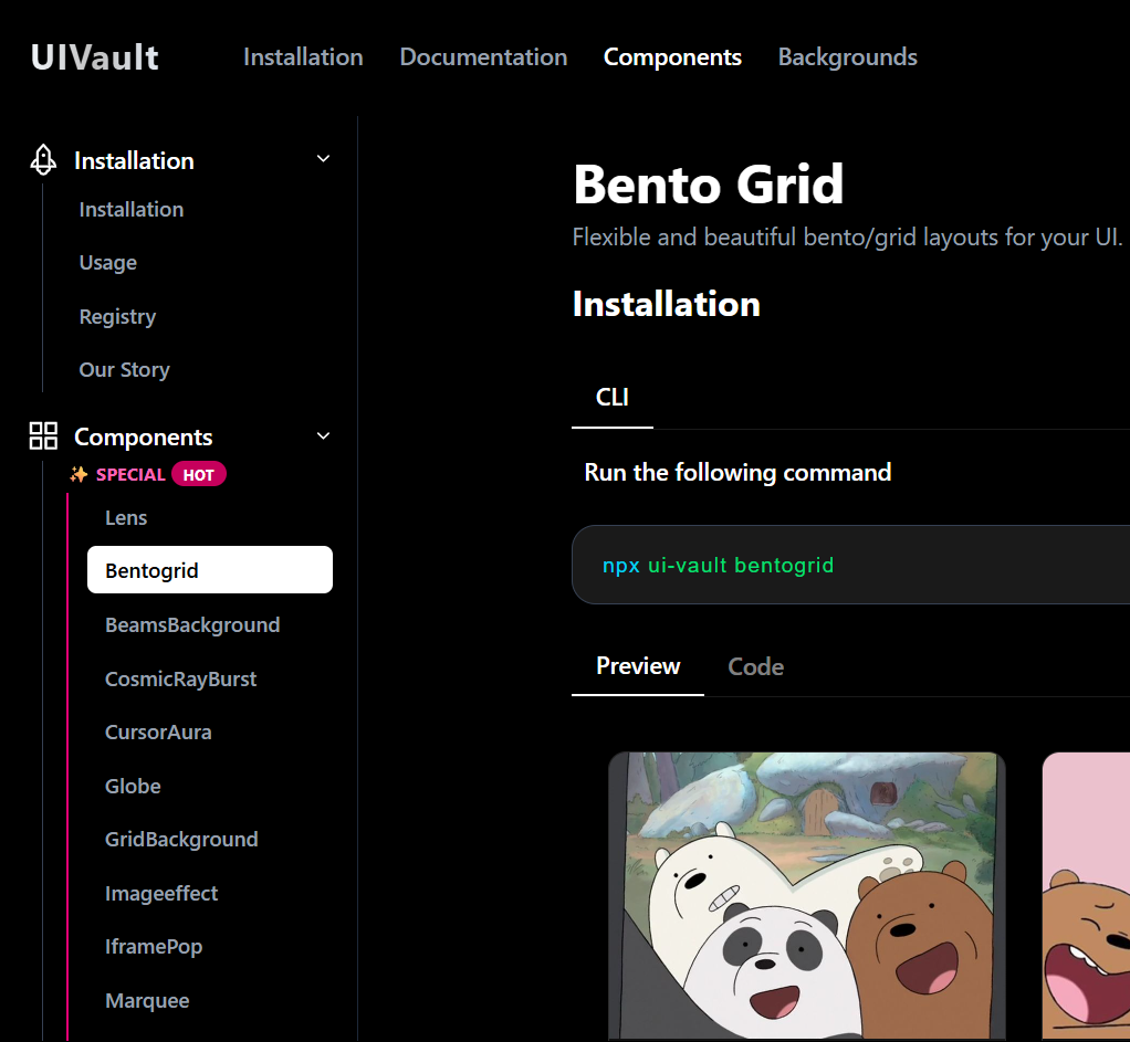 UIvault – Best React UI Library & CLI for JSX/TSX